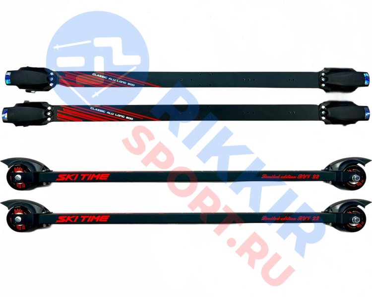 Лыжероллеры SKI TIME CL70-50R LONG NEW Black/Red 800 (2,75) купить в СПб